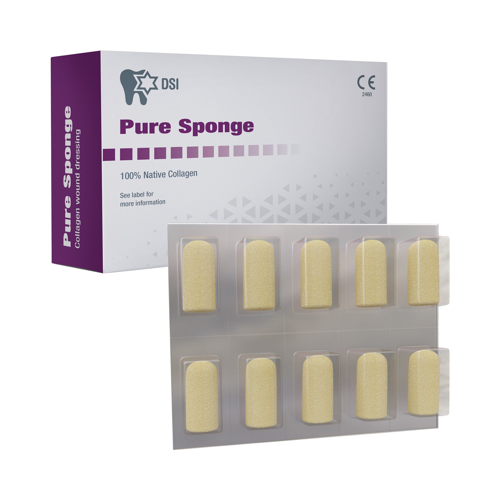 DSI Pure Sponge Sterile Collagen Plug In Individual Blister